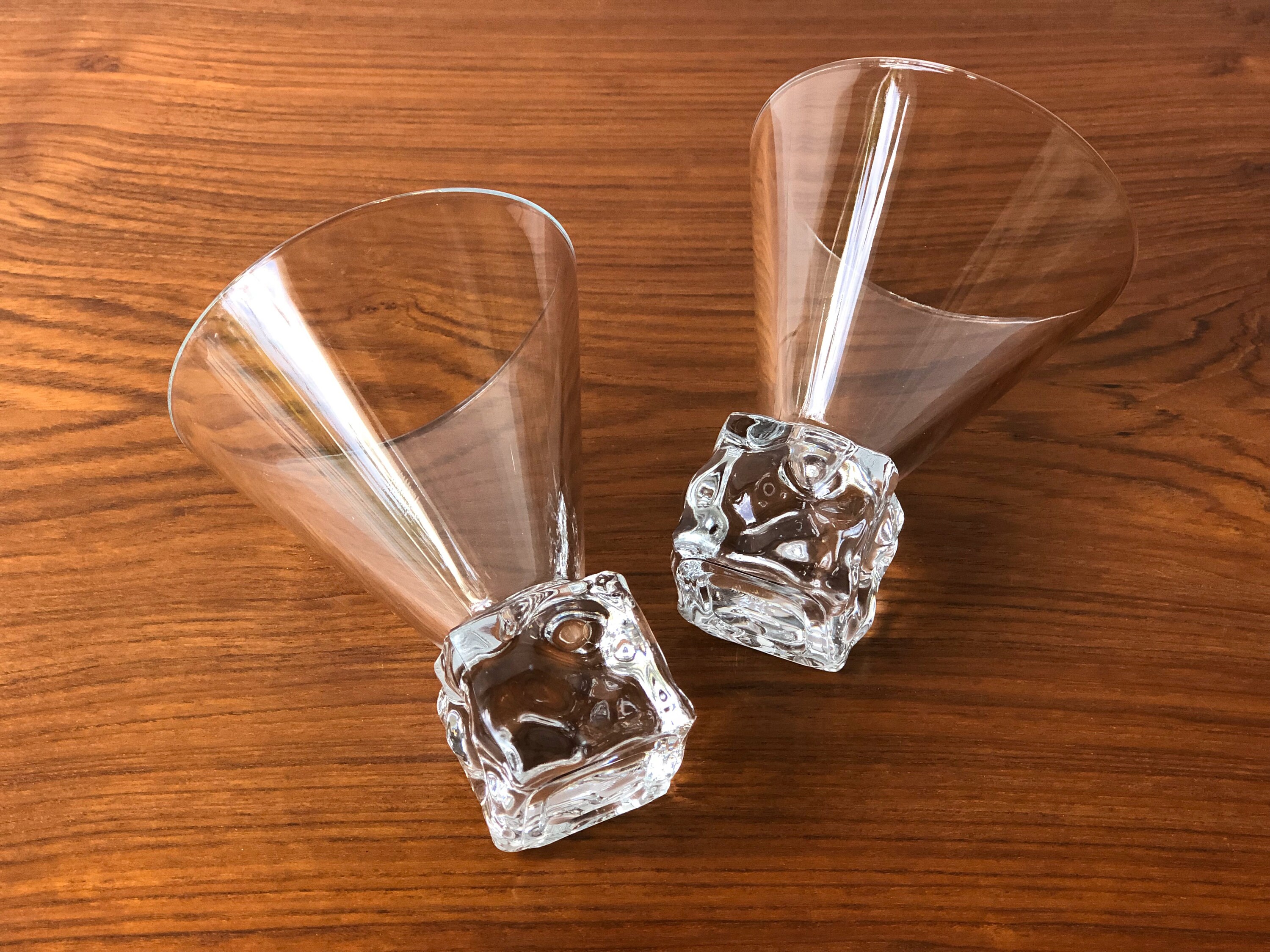 Vintage Disaronno Melting Ice Cube Base Martini/cocktail Glasses Set of ...