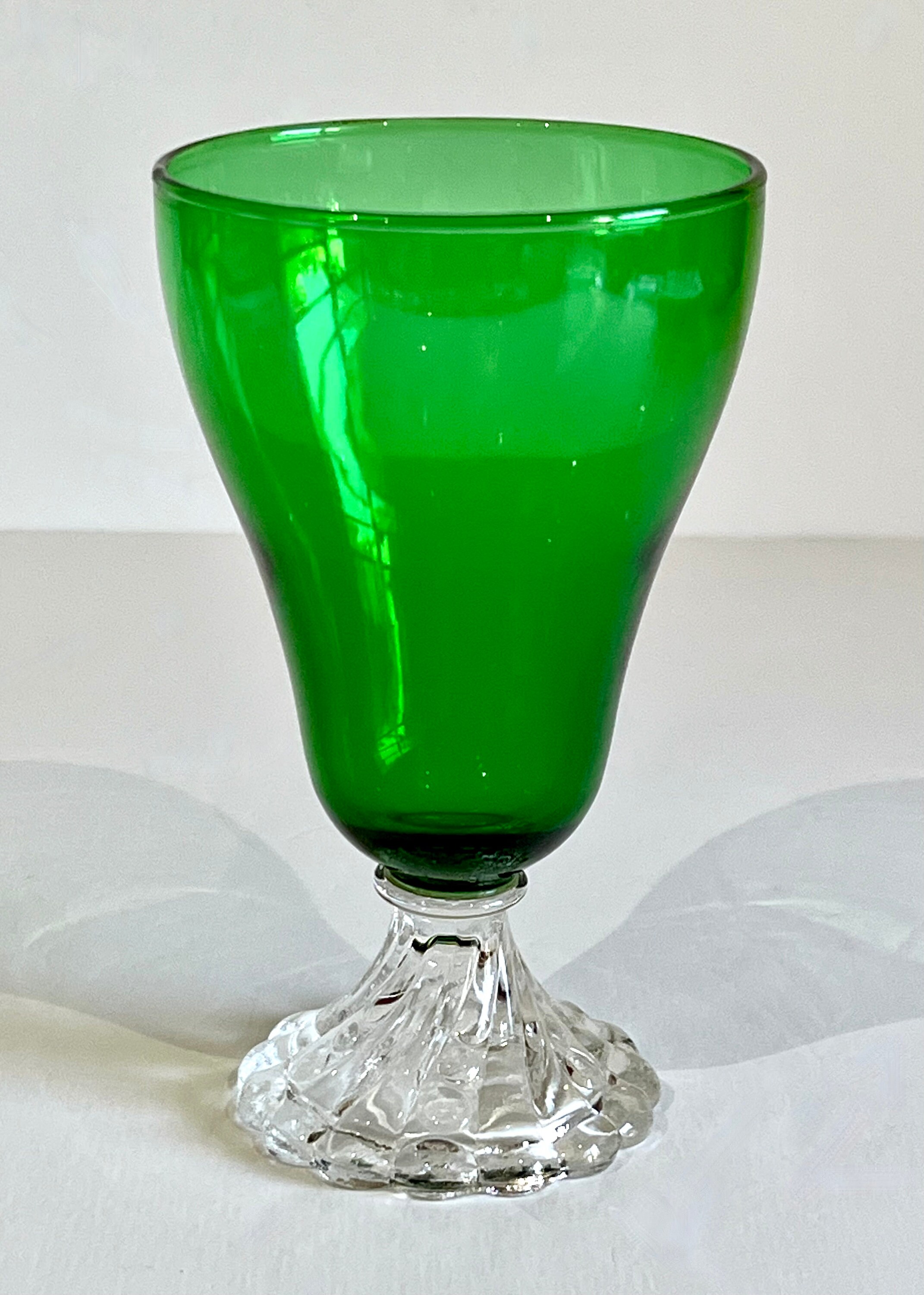 Vintage Green Depression Glass Goblets, Set of 6, Anchor Hocking - Etsy