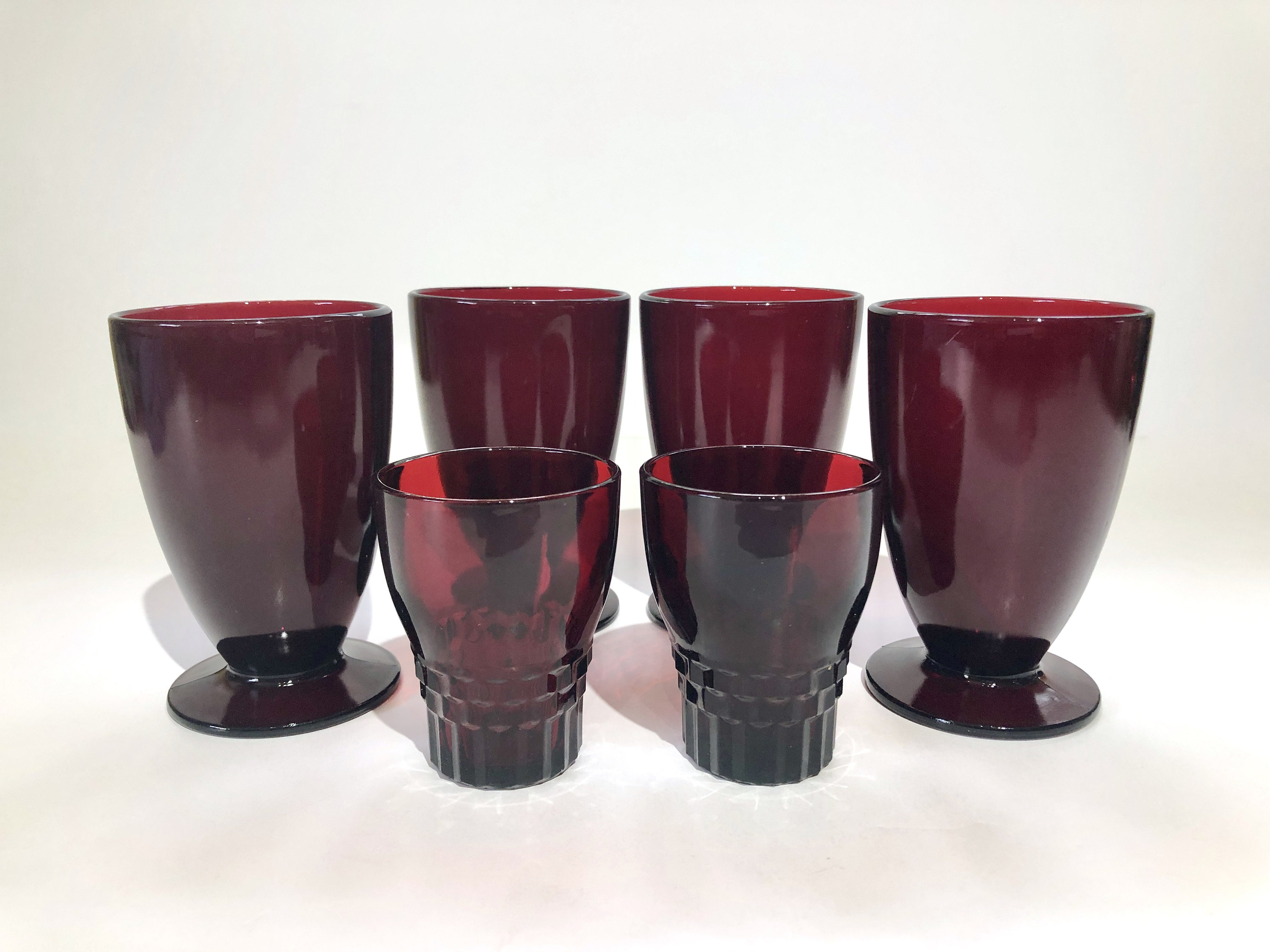 Vintage 'royal Ruby' Red Depression Glass Ball | Etsy