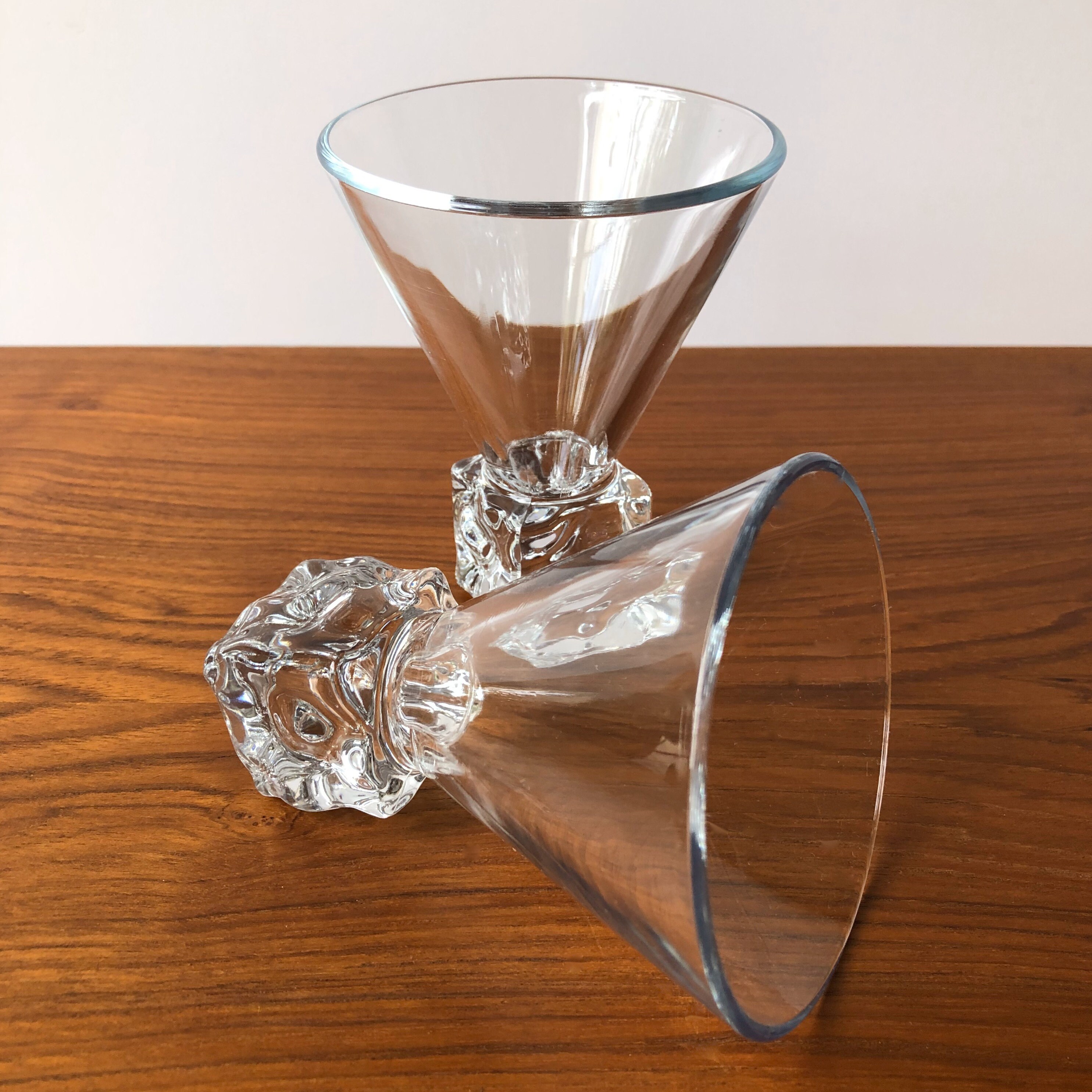 Vintage Disaronno Melting Ice Cube Base Martini/cocktail Glasses Set of ...