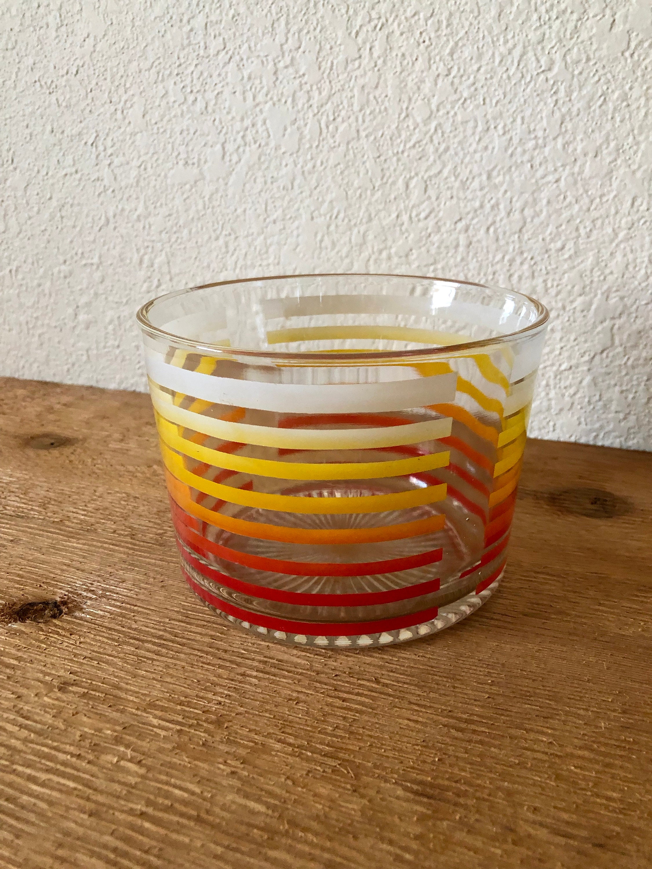 MCM Glass Ice Bucket Mid Century Modern Barware Glass with | Etsy