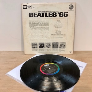 Vintage 1964 Vinyl LP Record Beatles '65 the Beatles Excellent ...