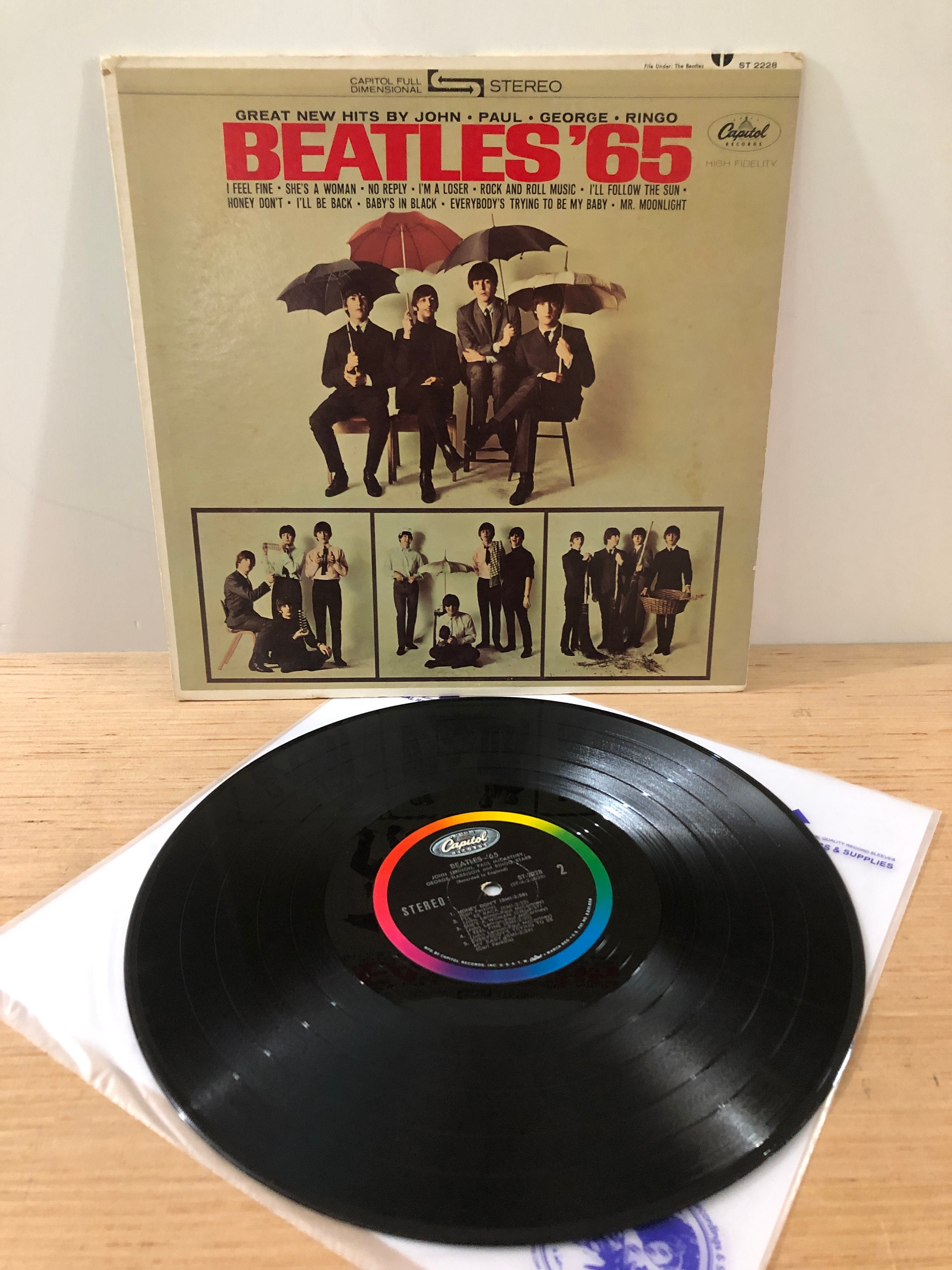 Vintage 1964 Vinyl LP Record Beatles '65 the Beatles - Etsy