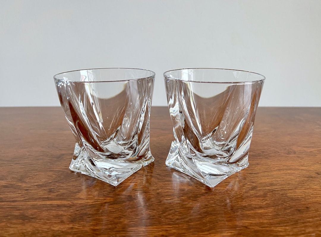 Mikasa Motion Crystal Double Old Fashioned Glasses, Set of 2 - Etsy
