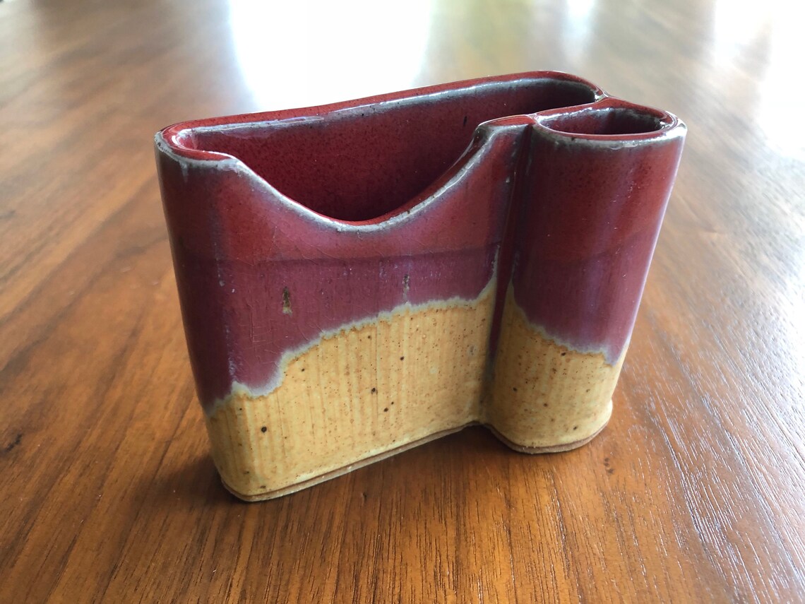 Smoky Mountain Pottery Two Tone Ceramic Art Modern Industrial - Etsy