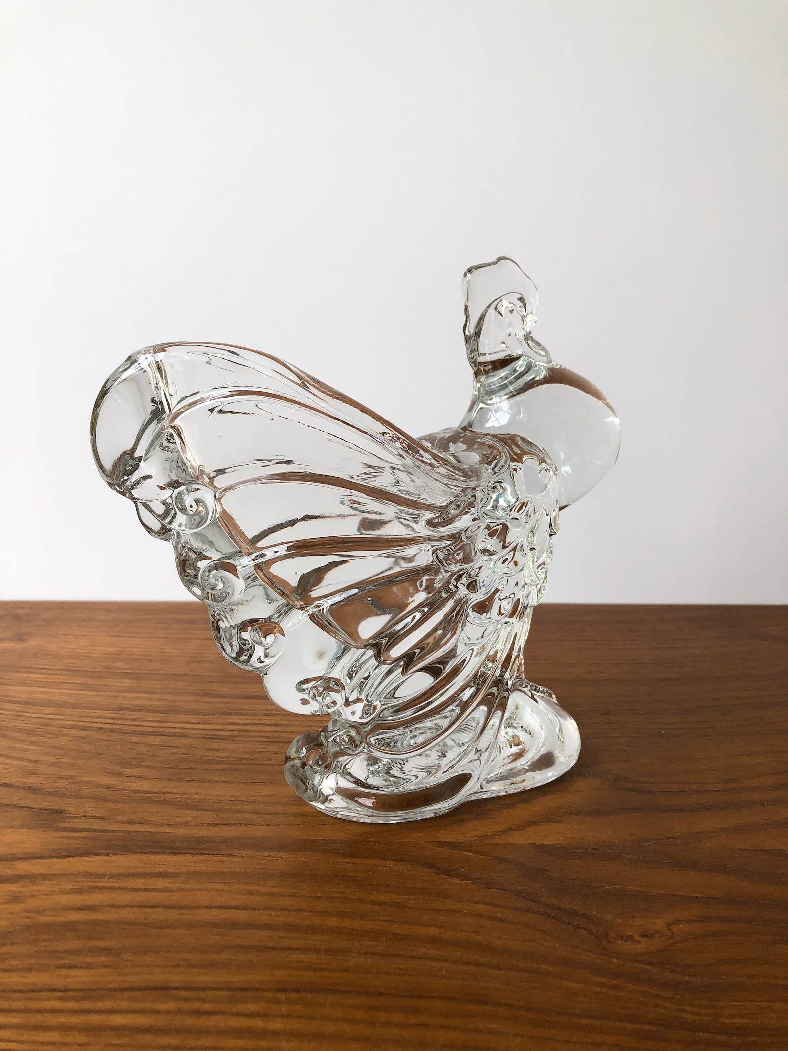 Heisey Glass Animal Crystal Rooster Vase 6 Clear - Etsy