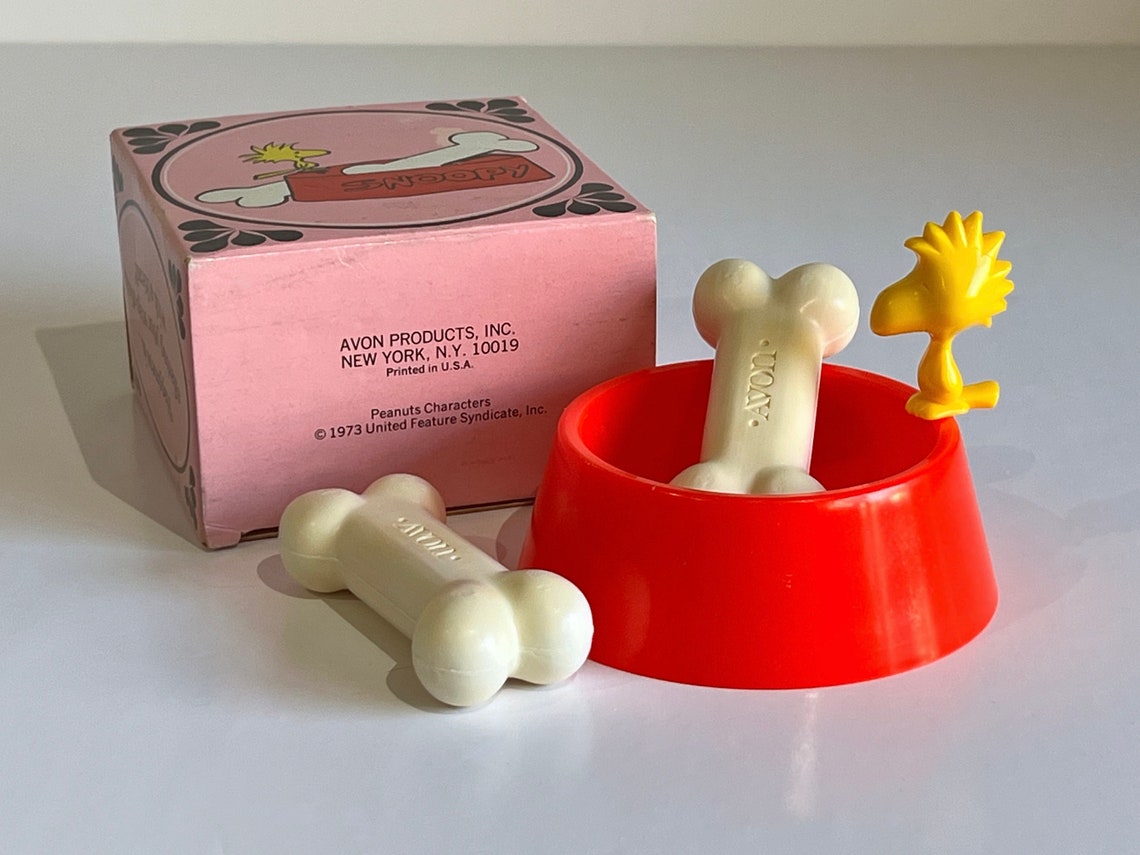 1973 Snoopy's Pal Woodstock - Peanuts Avon Soap Dish & Bone Soaps in ...