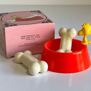 1973 Snoopy's Pal Woodstock - Peanuts Avon Soap Dish & Bone Soaps in ...