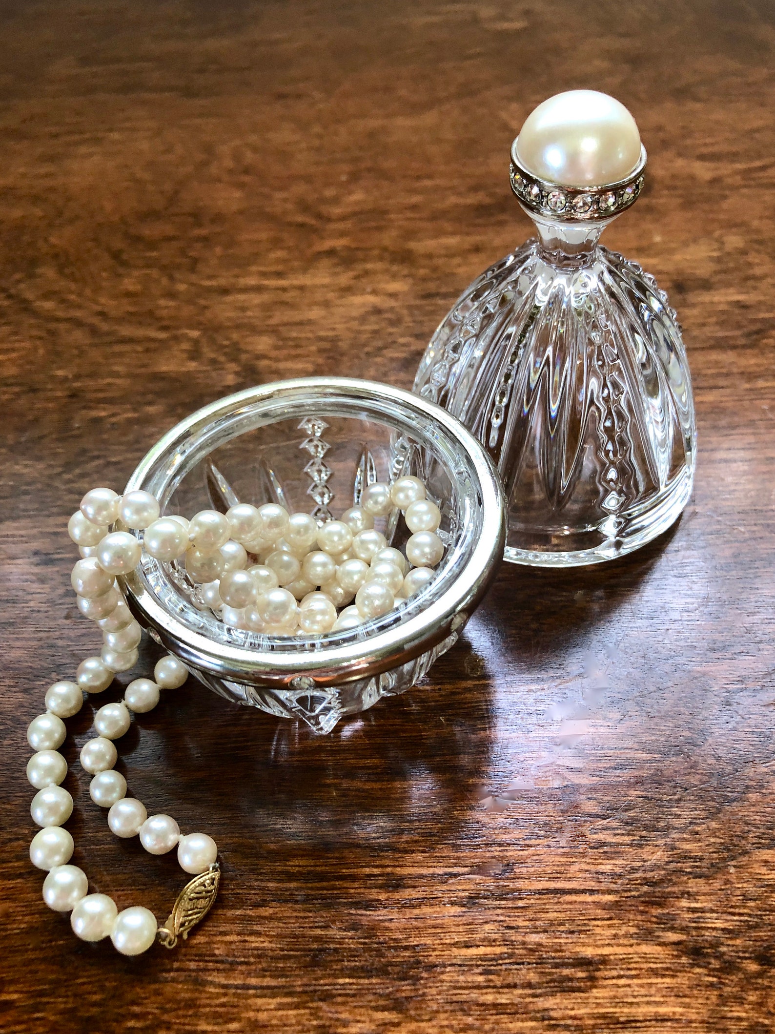 Lenox Lead Crystal Egg Trinket Box Diamonds & Pearls Glass Box - Etsy