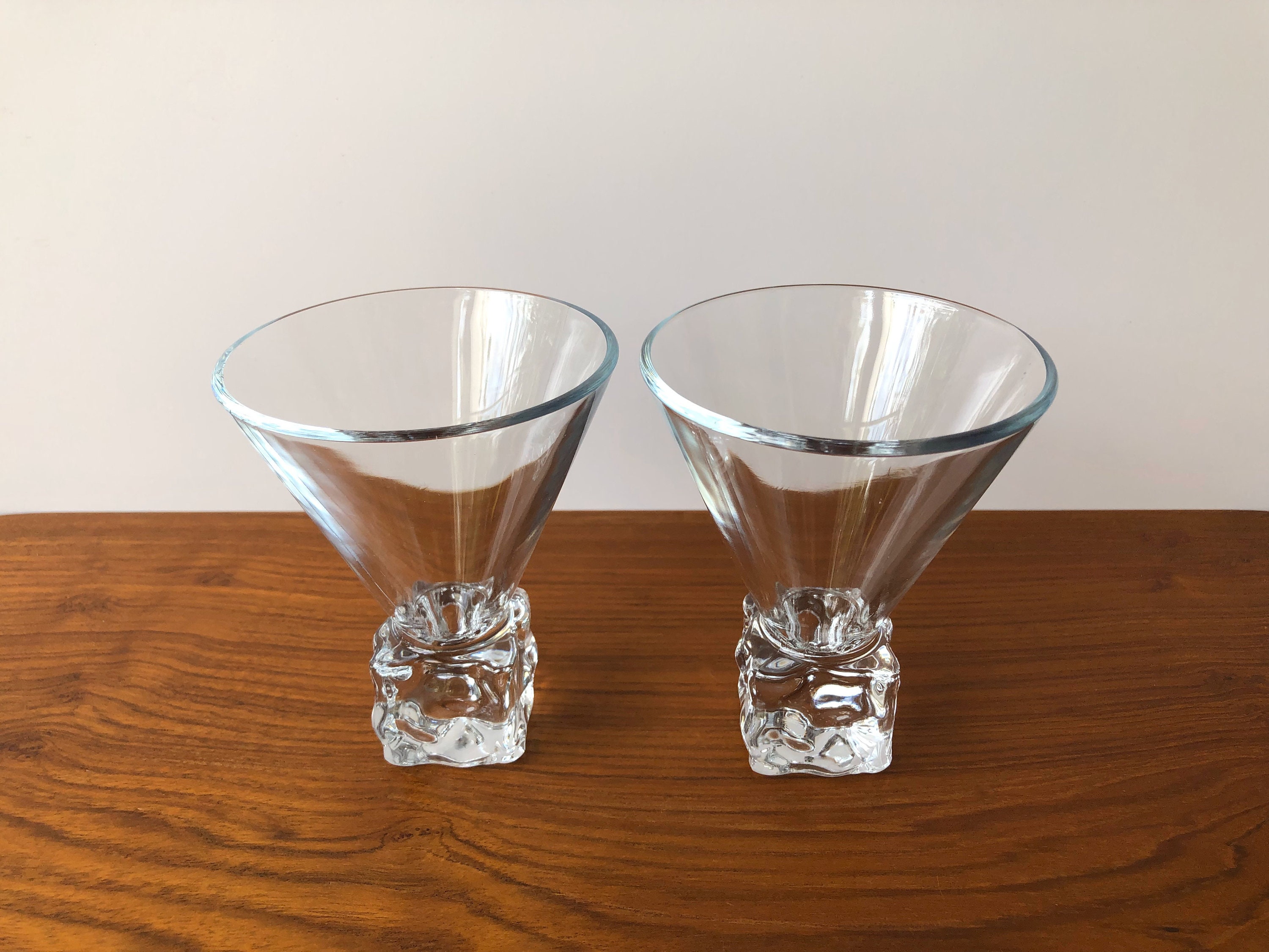 Vintage Disaronno Melting Ice Cube Base Martini/cocktail Glasses Set of ...