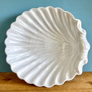 Extra Large White Pearlescent Plastic Bowl White Sea Shell - Etsy