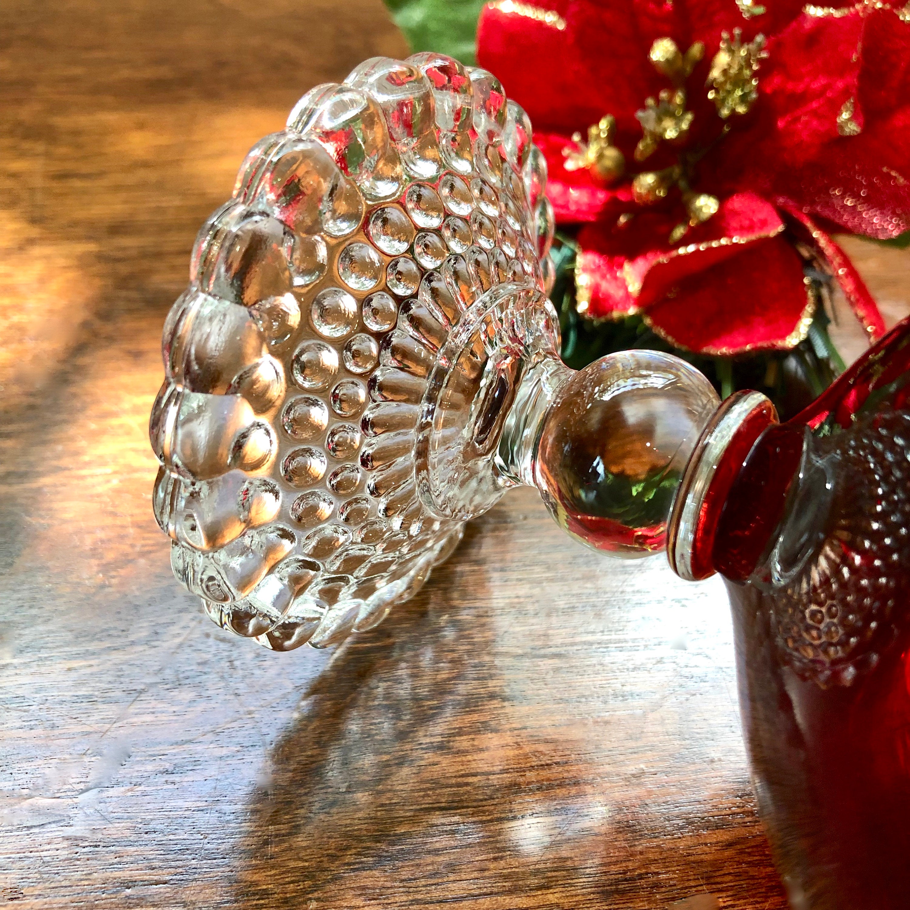 Vintage Ruby Red Boopie Bubble Glasses/goblets/cocktail by - Etsy