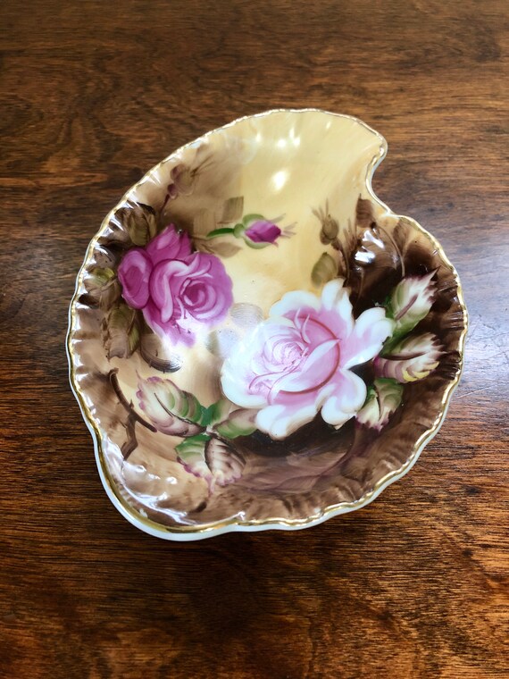 Vintage Lefton Candy Dish Colorful Hand Painted Large… - Gem