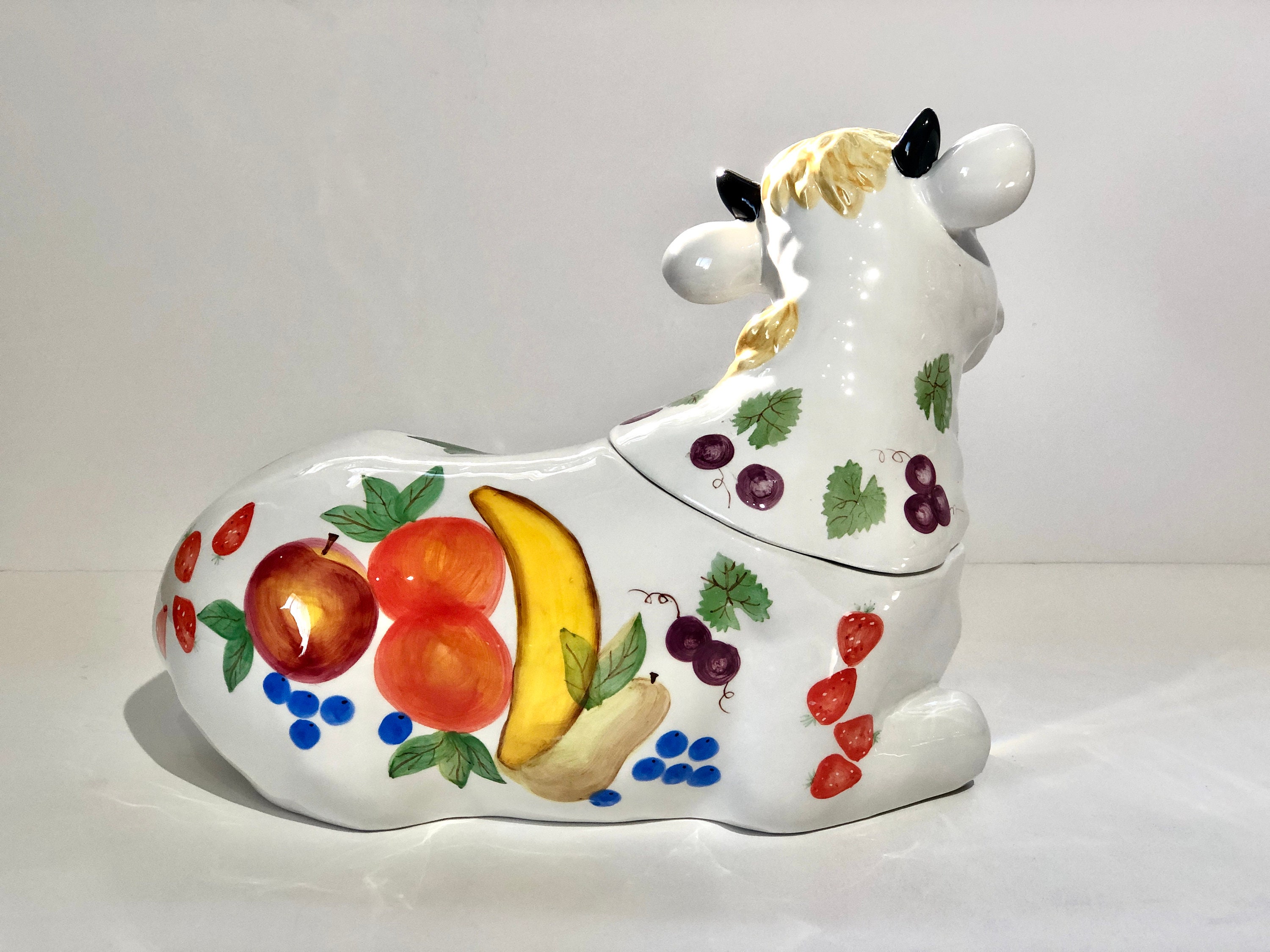 Les Fruits Cow Cookie Jar Ltd Edition La Moola-moola TM De - Etsy