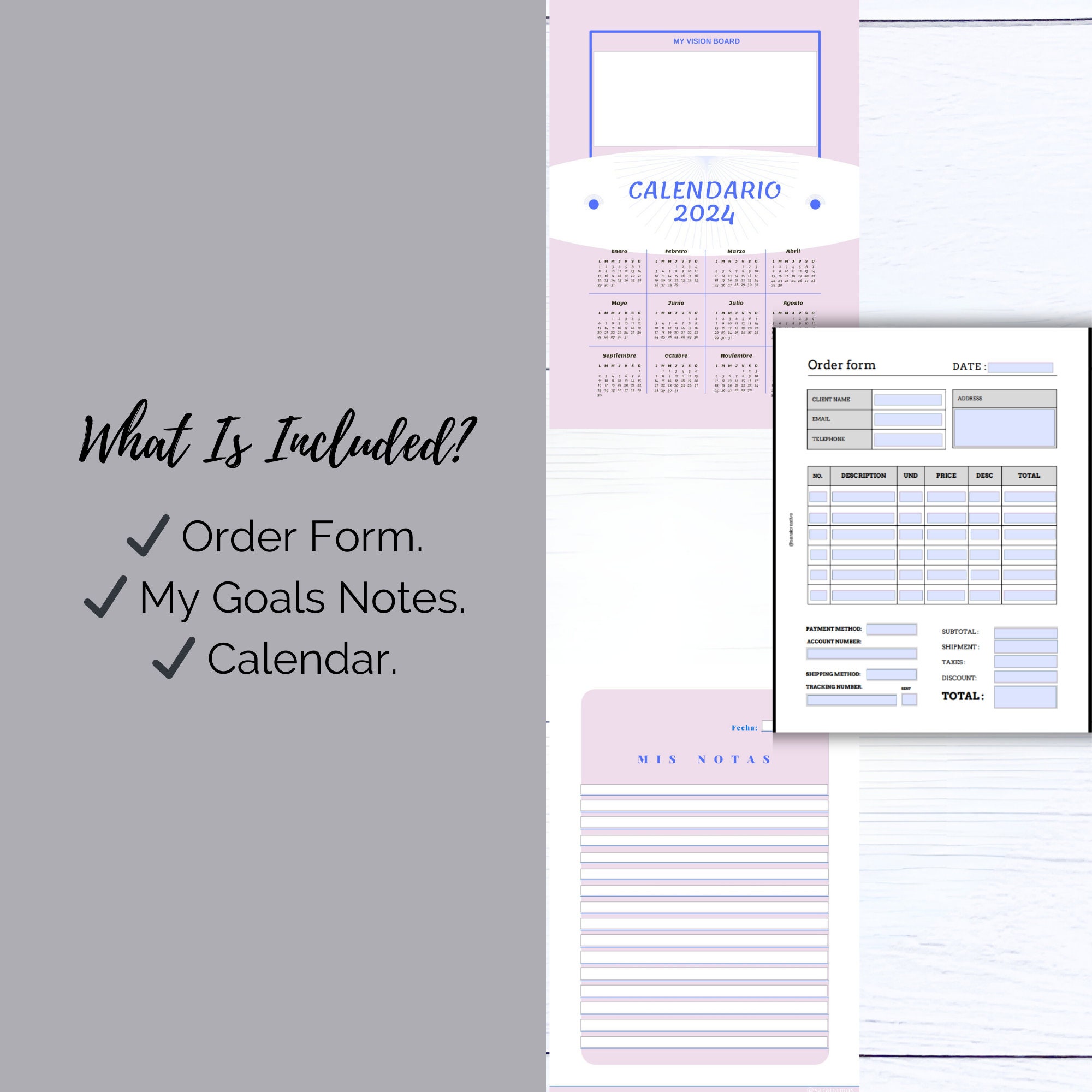 Order Form Ecommerce Template - Etsy