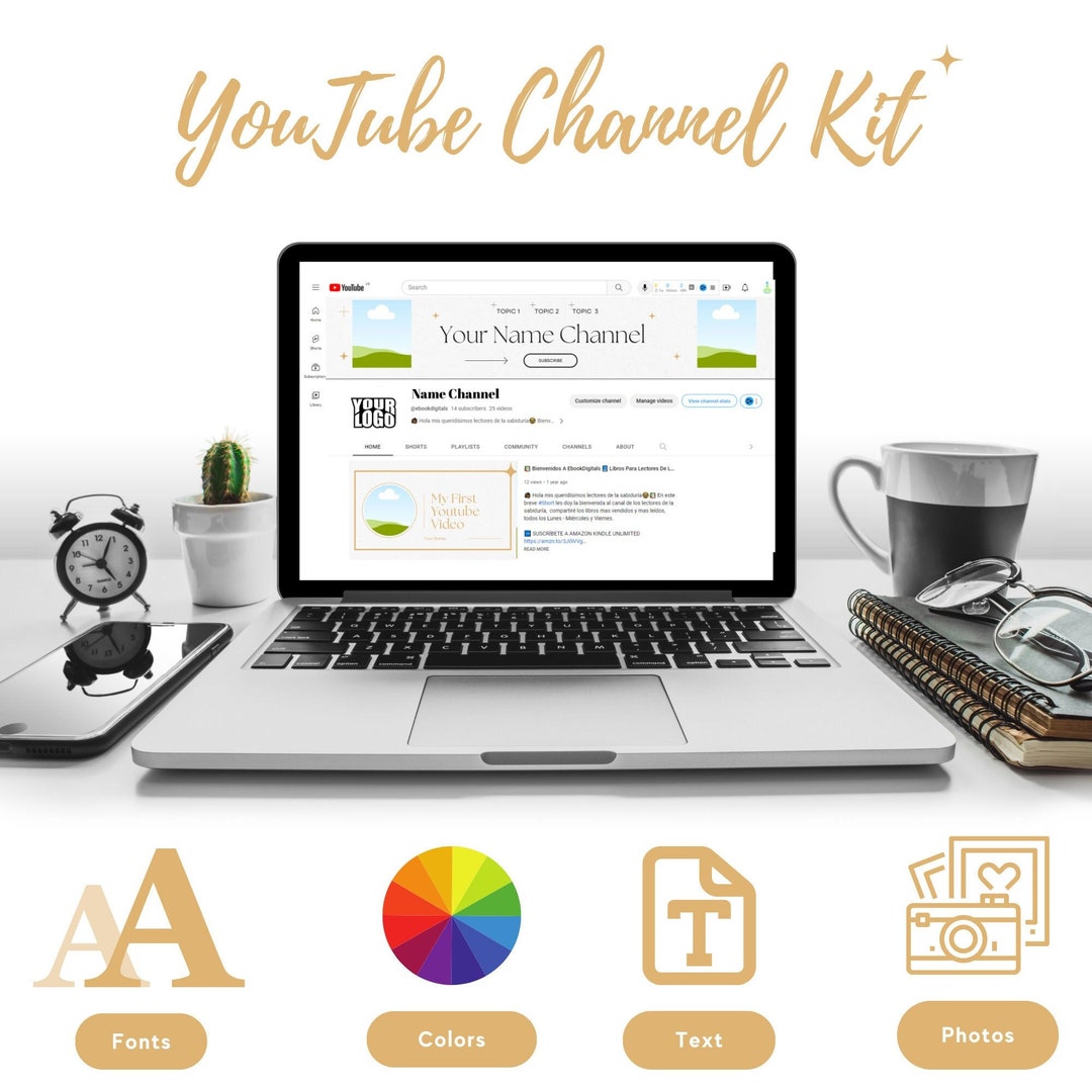 Youtube Channel Kit Minimalist | Youtube Banner | Intro and Outro ...