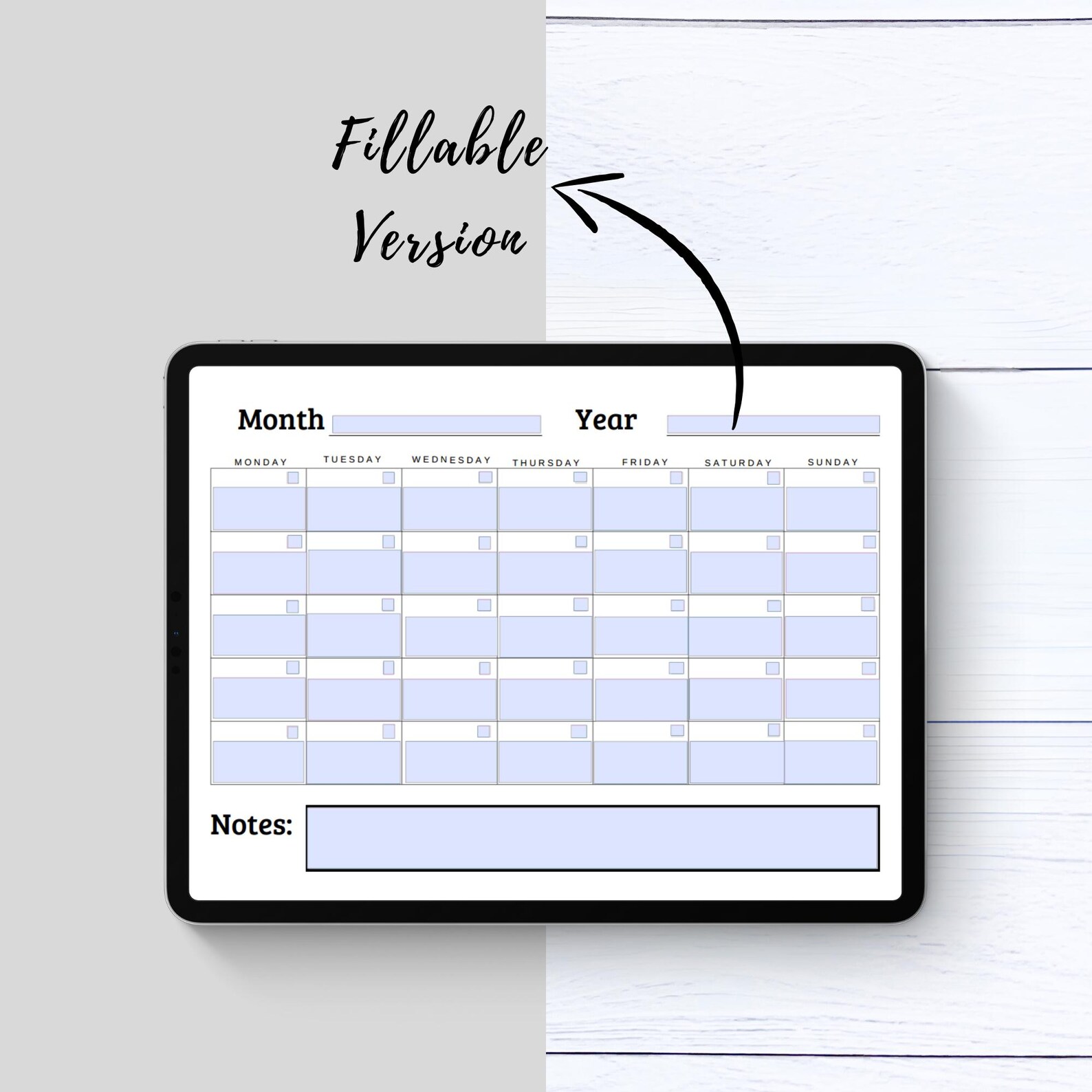 Calendar Undated Blank Calendar Template Printable Blank Calendar ...