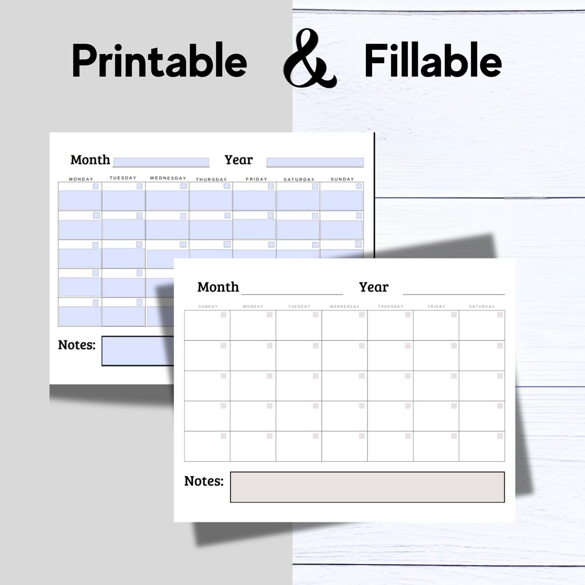 Calendar Undated Blank Calendar Template Printable Blank Calendar ...