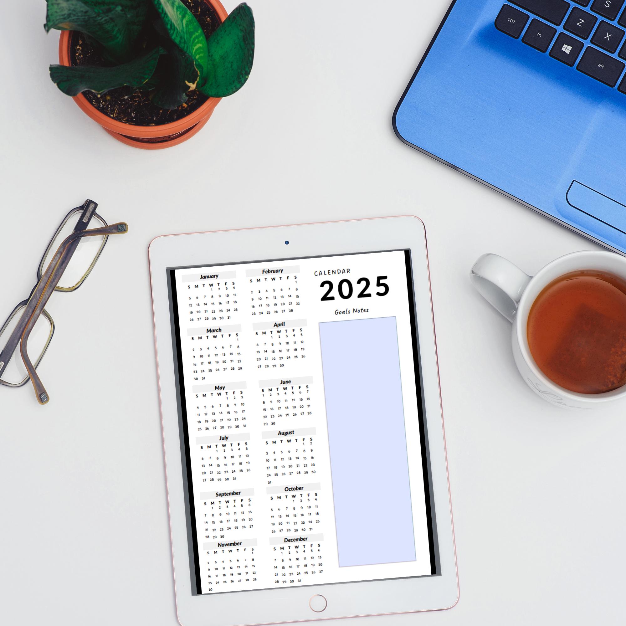 2025 Calendar Bundle | Calendar Template 2025 | Yearly Calendar ...