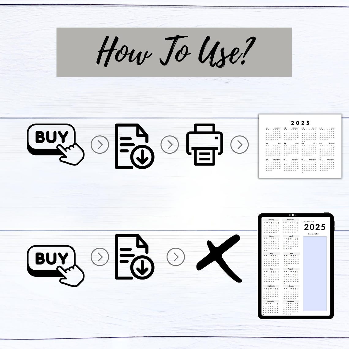 2025 Calendar Bundle | Calendar Template 2025 | Yearly Calendar ...