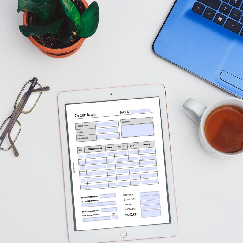 Order Form Ecommerce Template - Etsy
