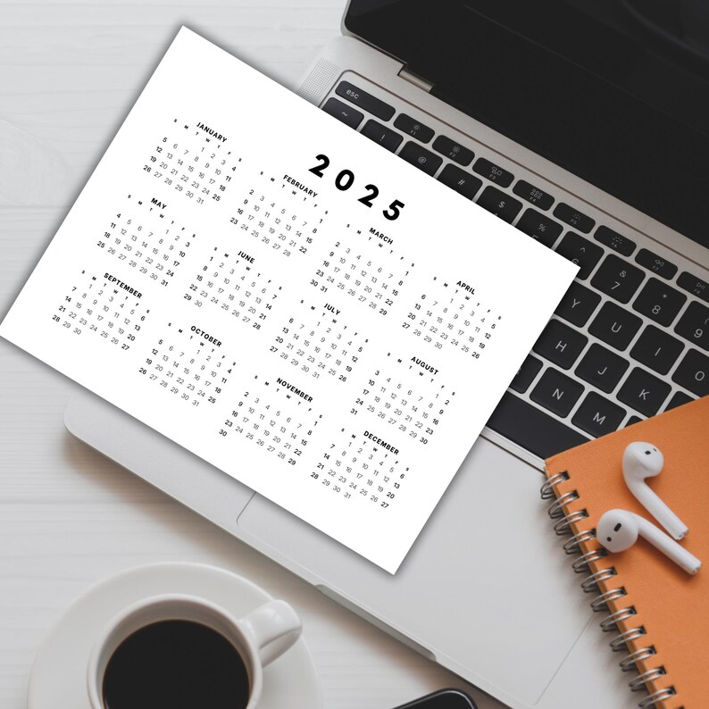 2025 Calendar Bundle | Calendar Template 2025 | Yearly Calendar ...