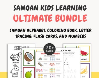 Samoan Language Learning Flash Cards Samoan Language - Etsy