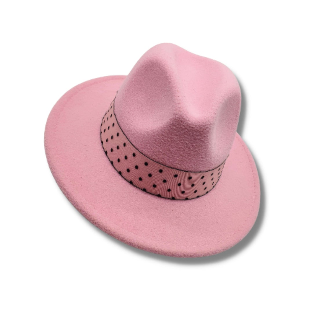 Pink Fedora, Hat for Women, Pink Fedora Wool Hat, Felt Hat for Woman ...