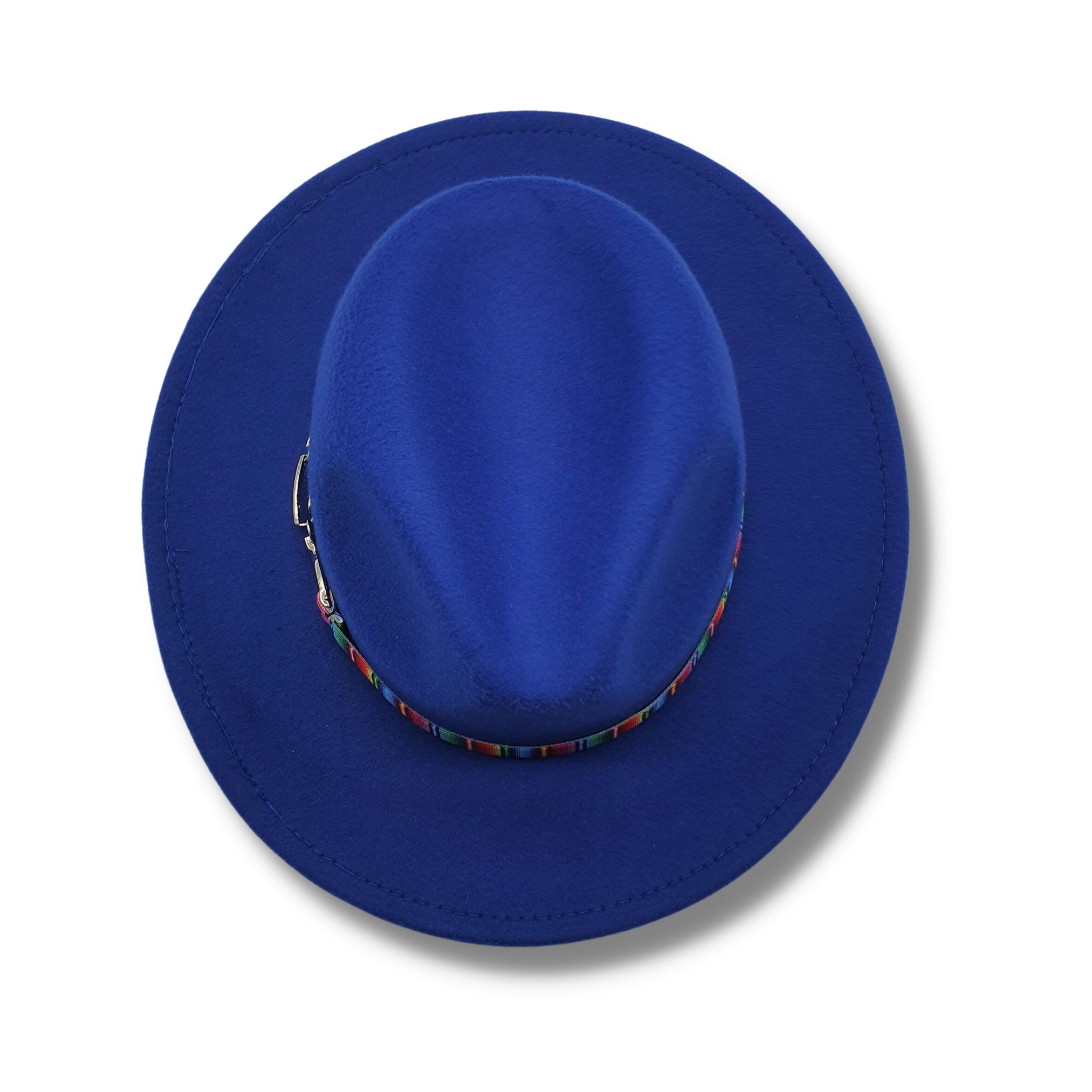Royal Blue Fedora Hat for Man, Felt Fedora Hat, With Birm Hat for Man ...