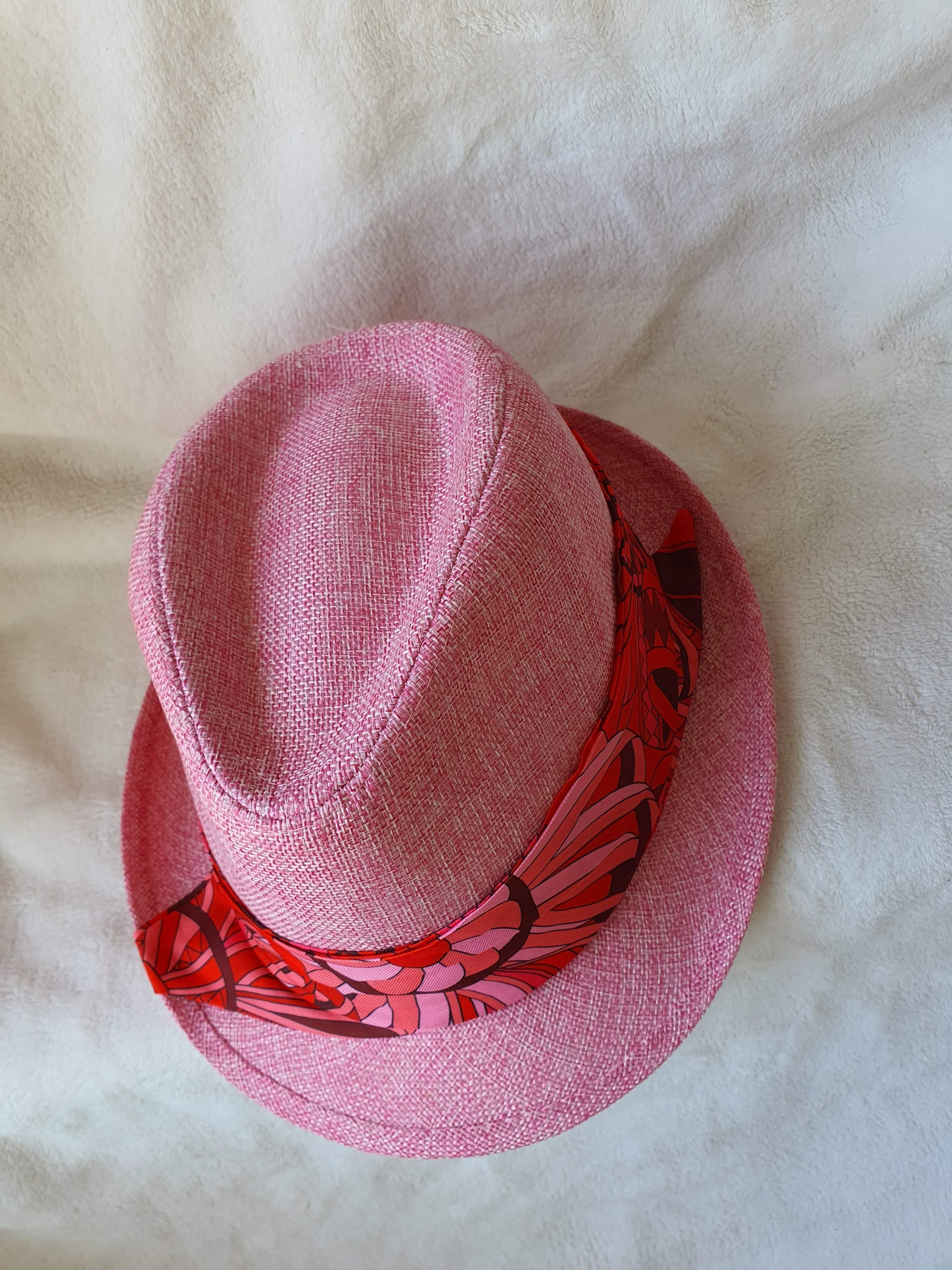 Straw Women Hat Pink Fedora Hat Pink Women Hat Fedora Hat - Etsy UK