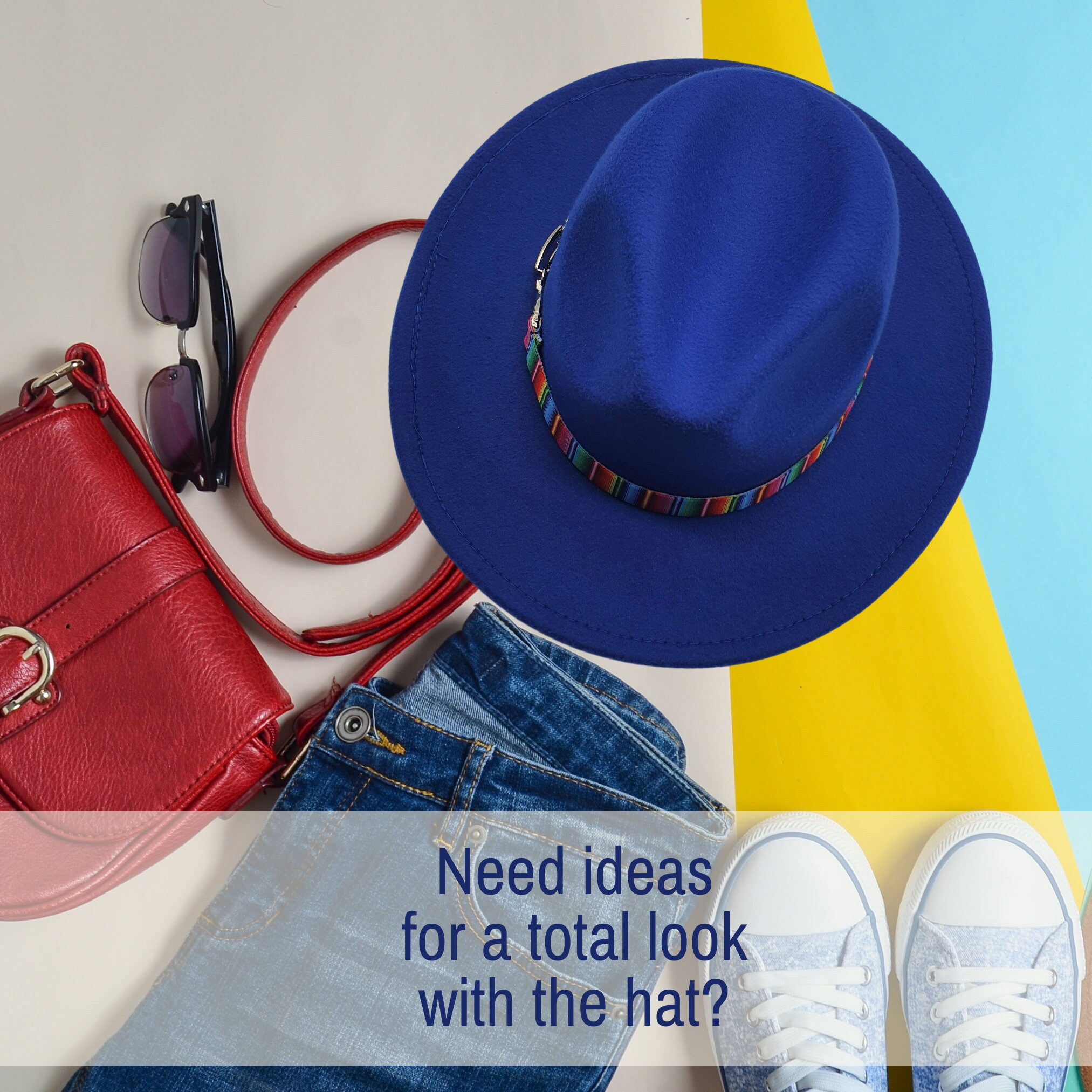 Royal Blue Fedora Hat for Man Felt Fedora Hat With Birm Hat - Etsy