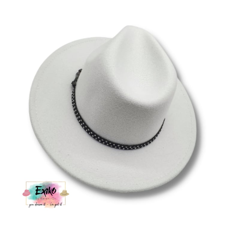 White Fedora Hat for Men, Men’s Classic White Hat, Sleek White Wool Hat ...
