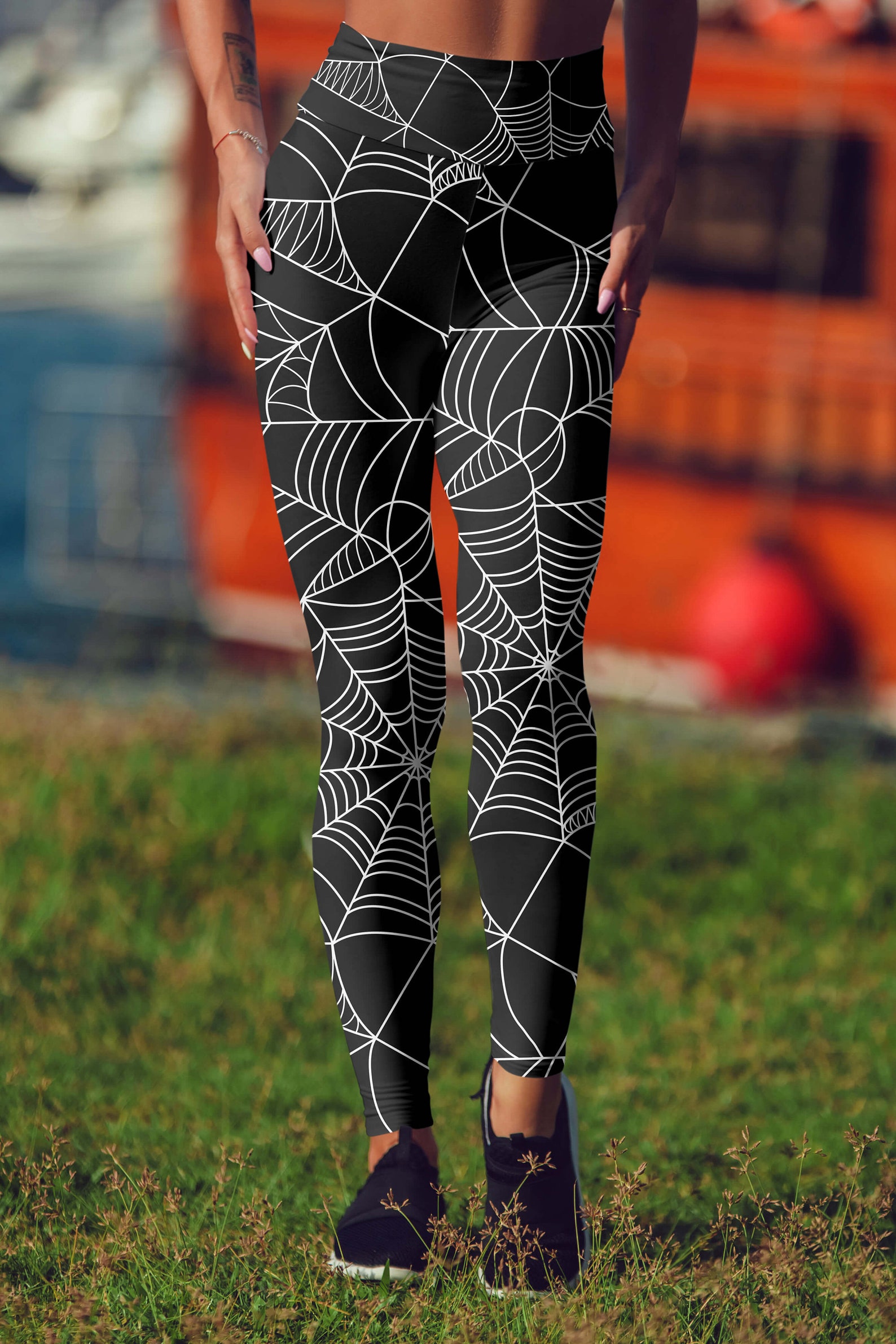 Spiderweb Leggings Halloween Leggings Black Spider Web Leggings Witch ...