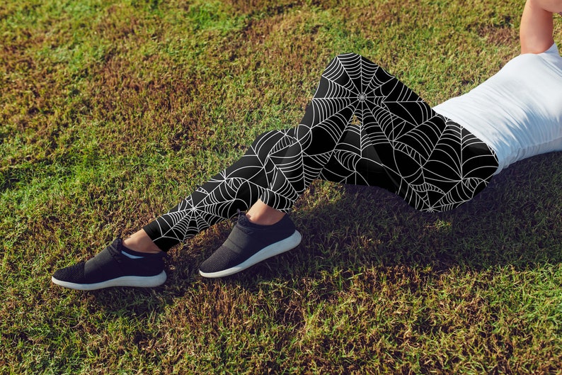 Spiderweb Leggings Halloween Leggings Black Spider Web Leggings Witch ...