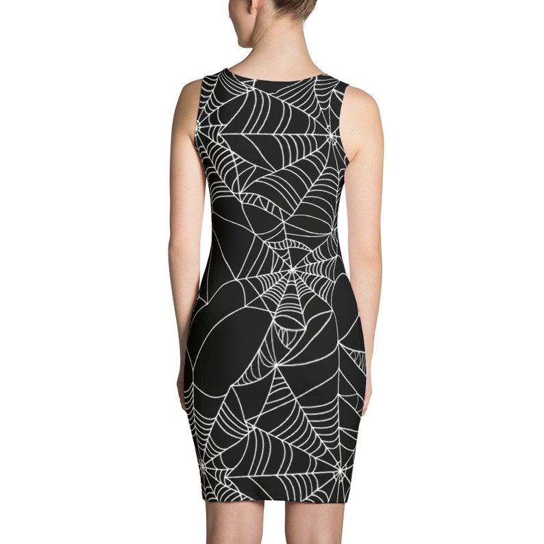 Spider Web Dress Black Halloween Dress - Etsy