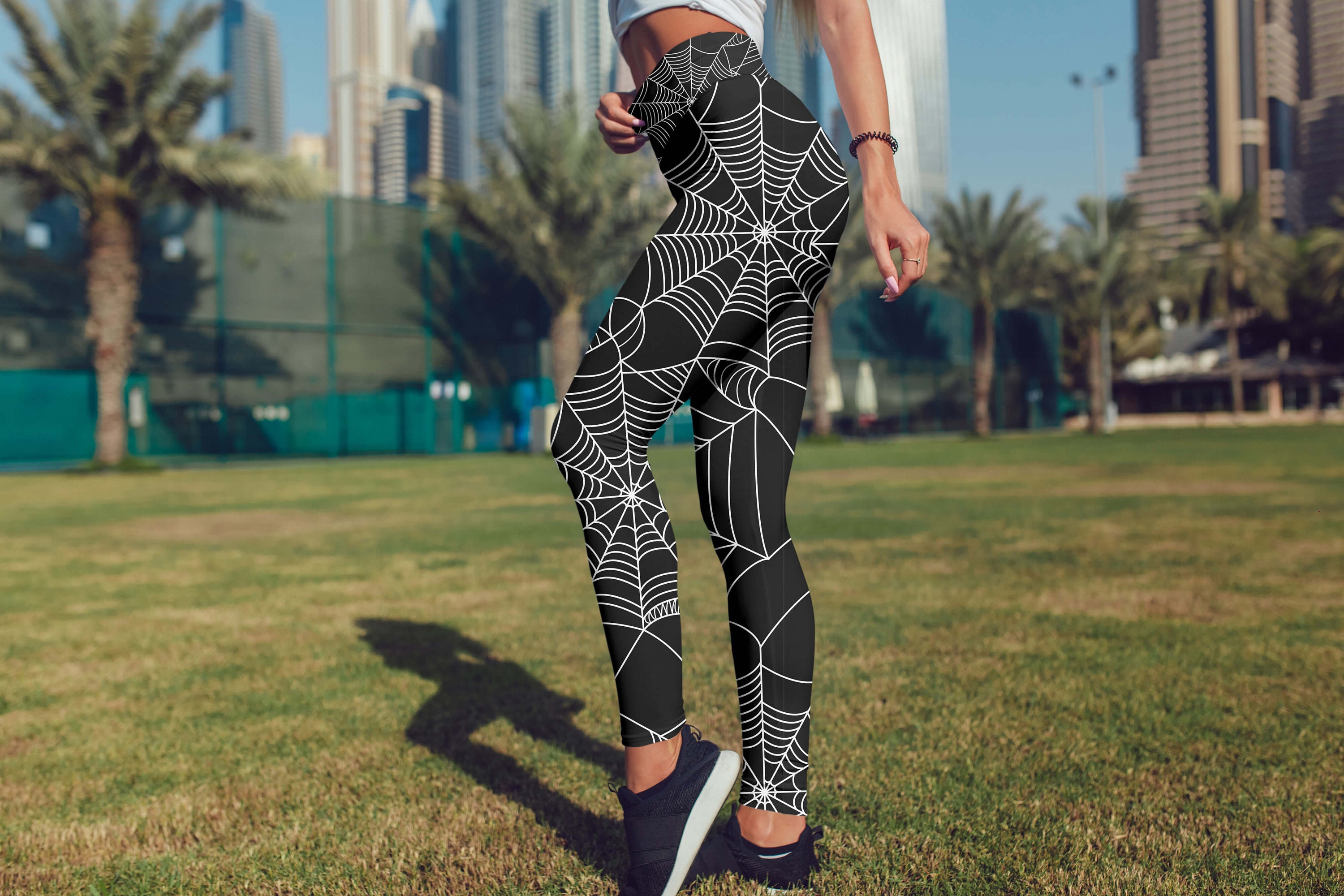 Spiderweb Leggings Halloween Leggings Black Spider Web Leggings Witch ...