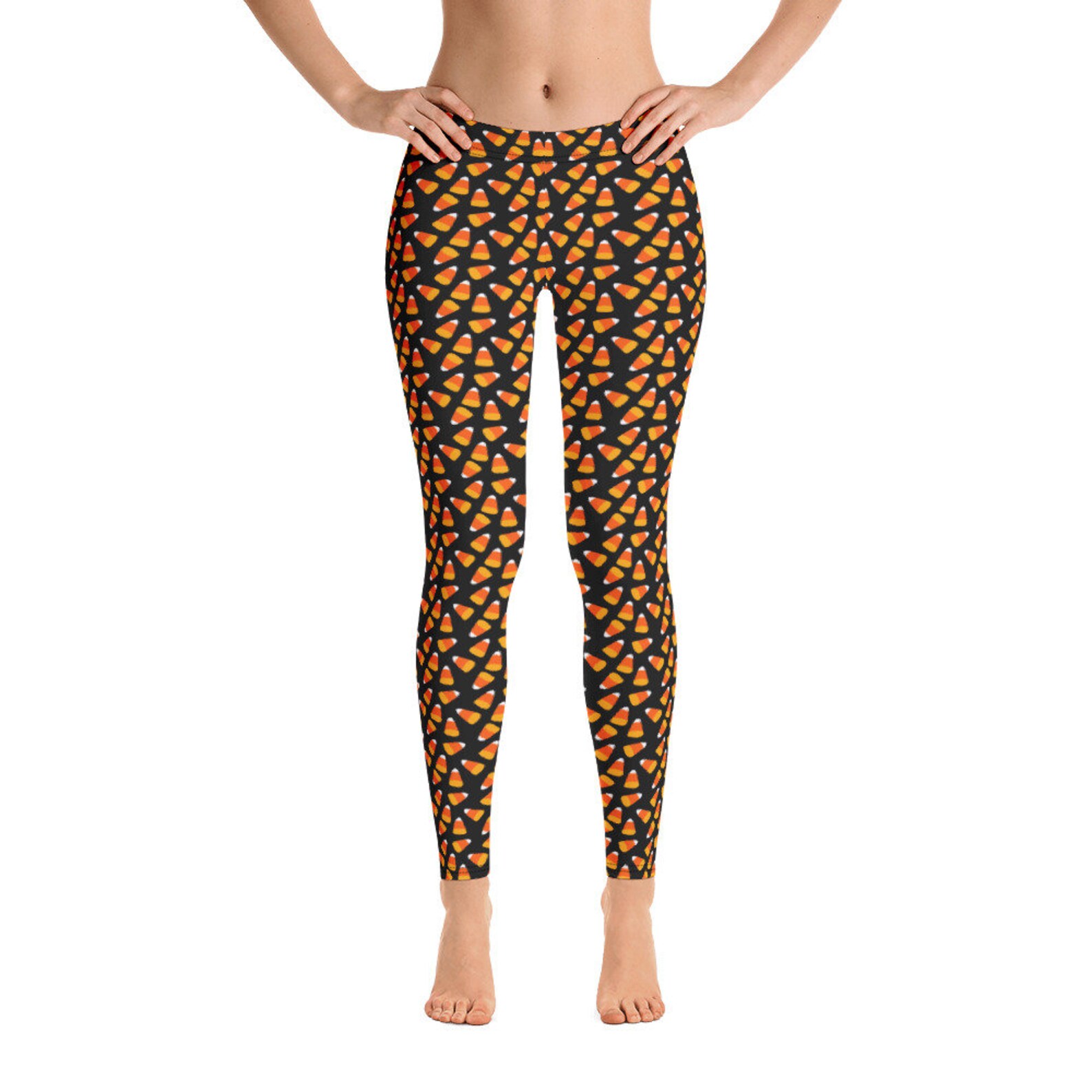 Candy Corn Leggings Halloween Leggings Cute Candy Corn - Etsy
