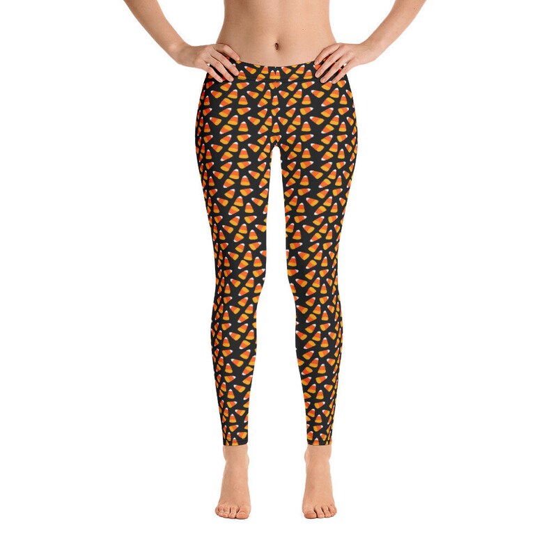 Candy Corn Leggings Halloween Leggings Cute Candy Corn - Etsy
