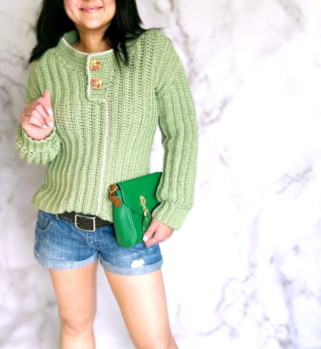 Crochet Boat Neck Sweater PDF Pattern, Beginner Friendly, St. Patrick's ...