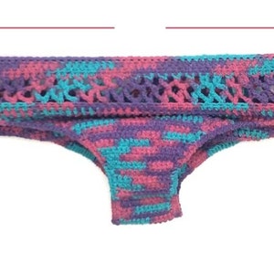 Crochet High Waist Bikini Bottom PDF Pattern: Candy Twist Bikini Bottom ...