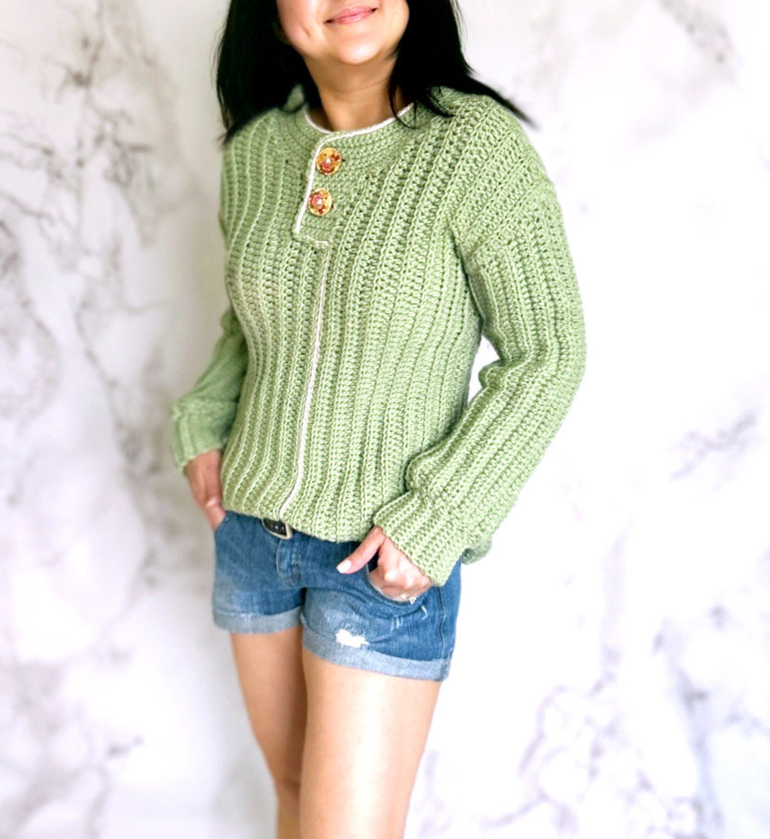 Crochet Boat Neck Sweater PDF Pattern, Beginner Friendly, St. Patrick's ...