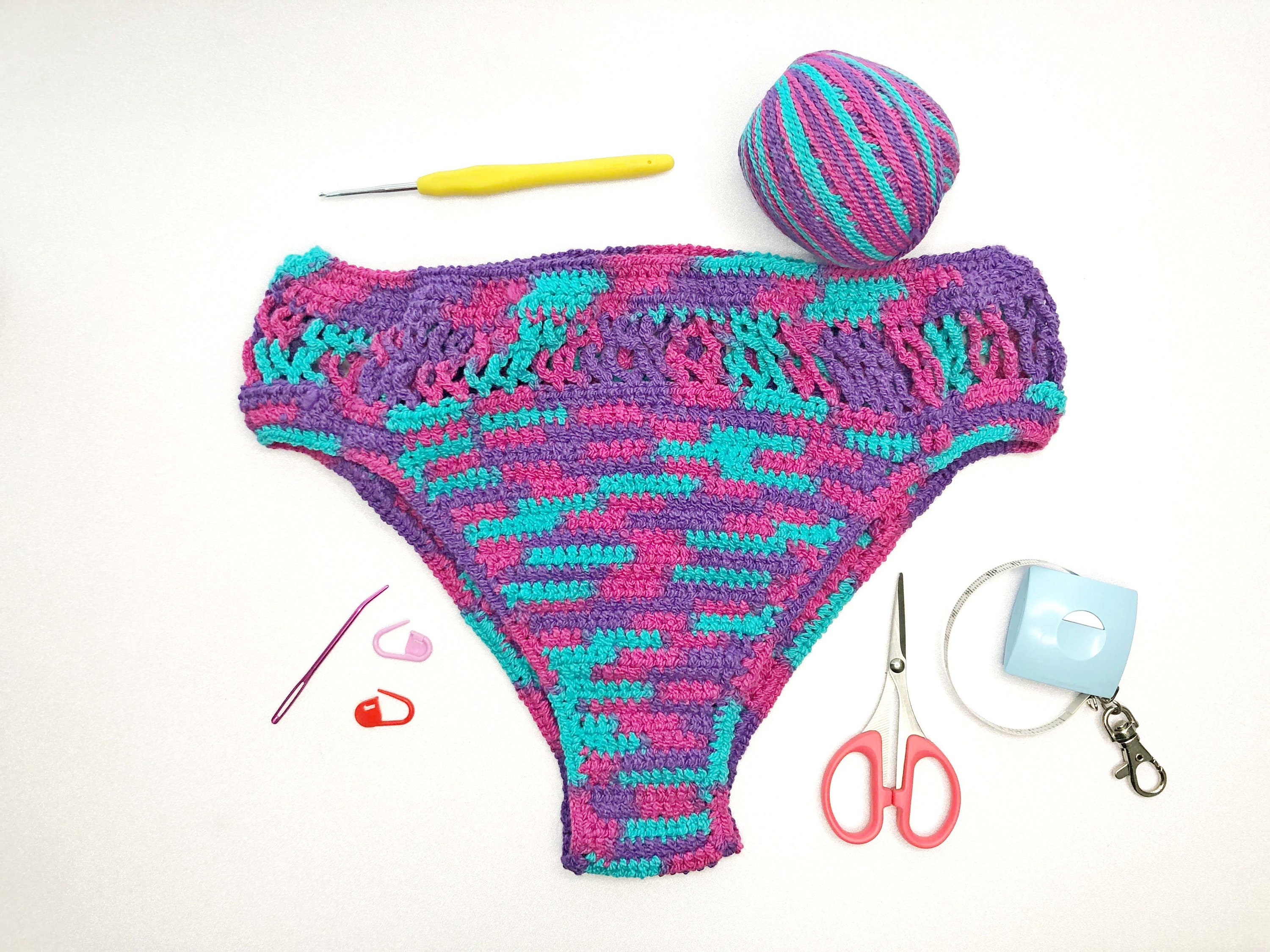 Crochet High Waist Bikini Bottom PDF Pattern, Easy Cheeky, XS - 5XL ...