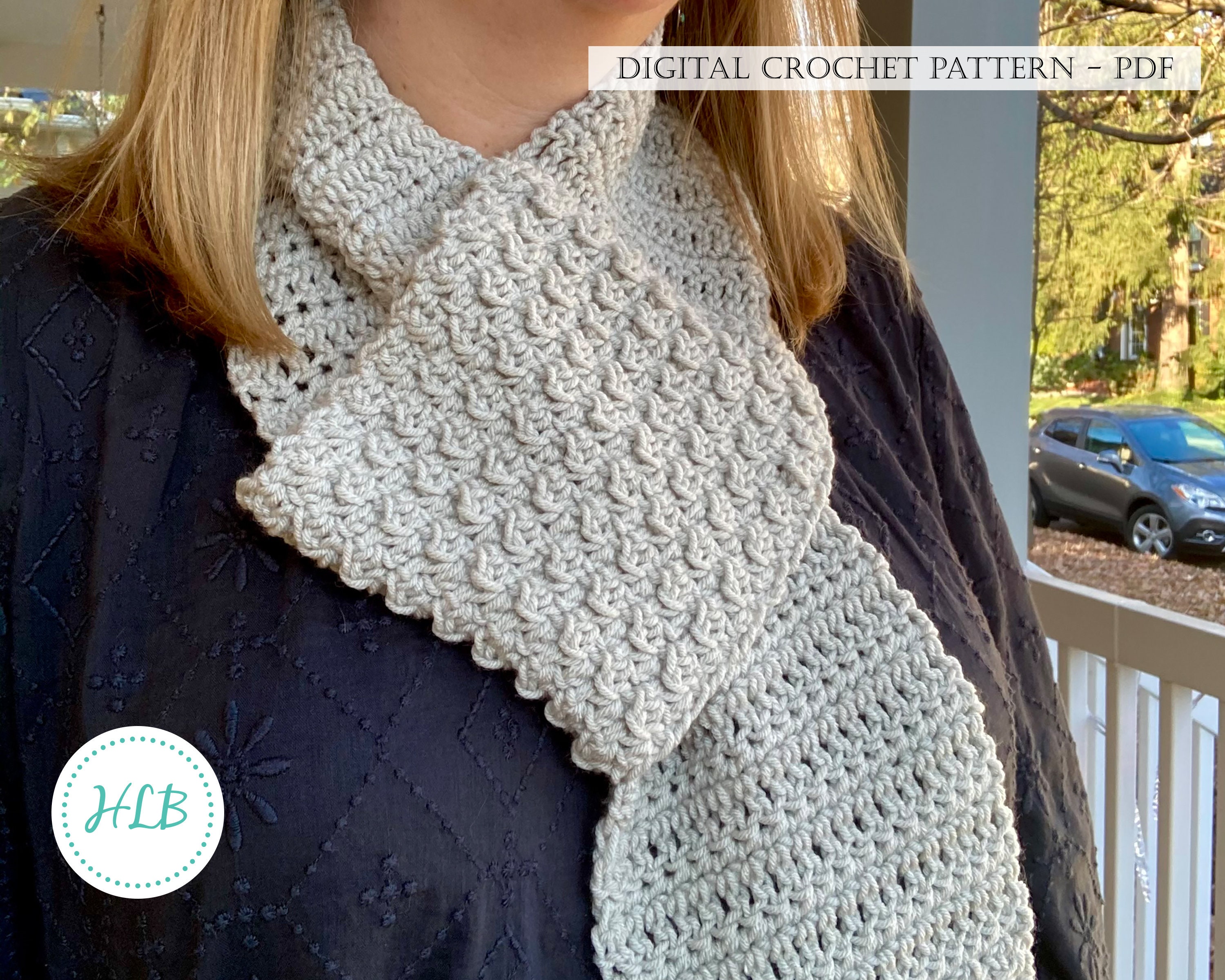 Crochet Pattern Easy Scarf Pull Through Scarf Keyhole - Etsy Canada