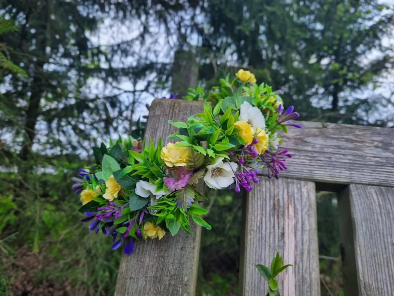 Rich Wildflower Crown for Folk Events, Midsummer Festival, Wedding ...