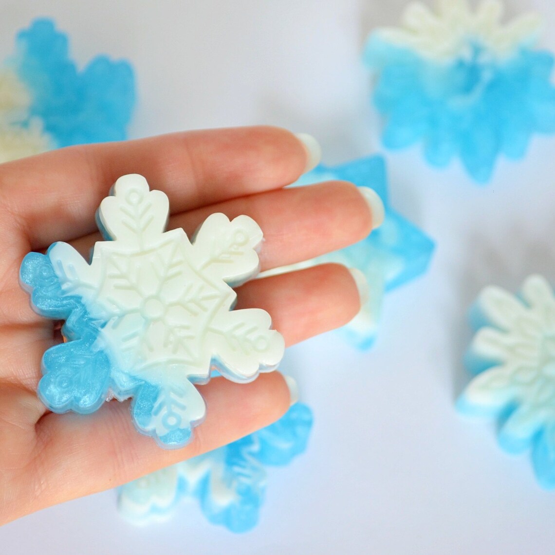 50 SNOWFLAKE PARTY FAVORS Snowflake Soap Winter Wonderland | Etsy