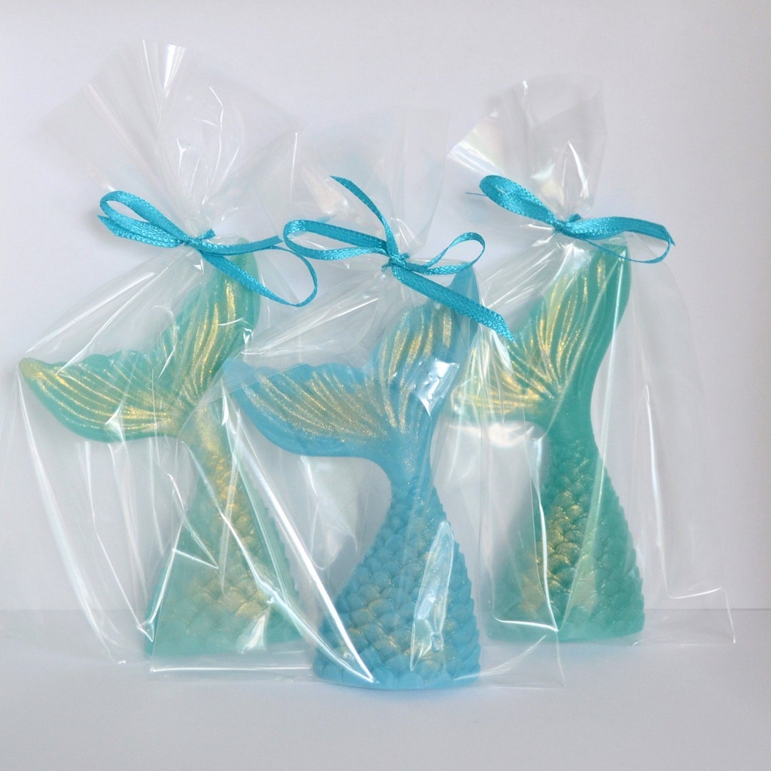 100 MERMAID PARTY FAVORS, Mermaid Tail Soaps, Mermaid Party Supplies ...