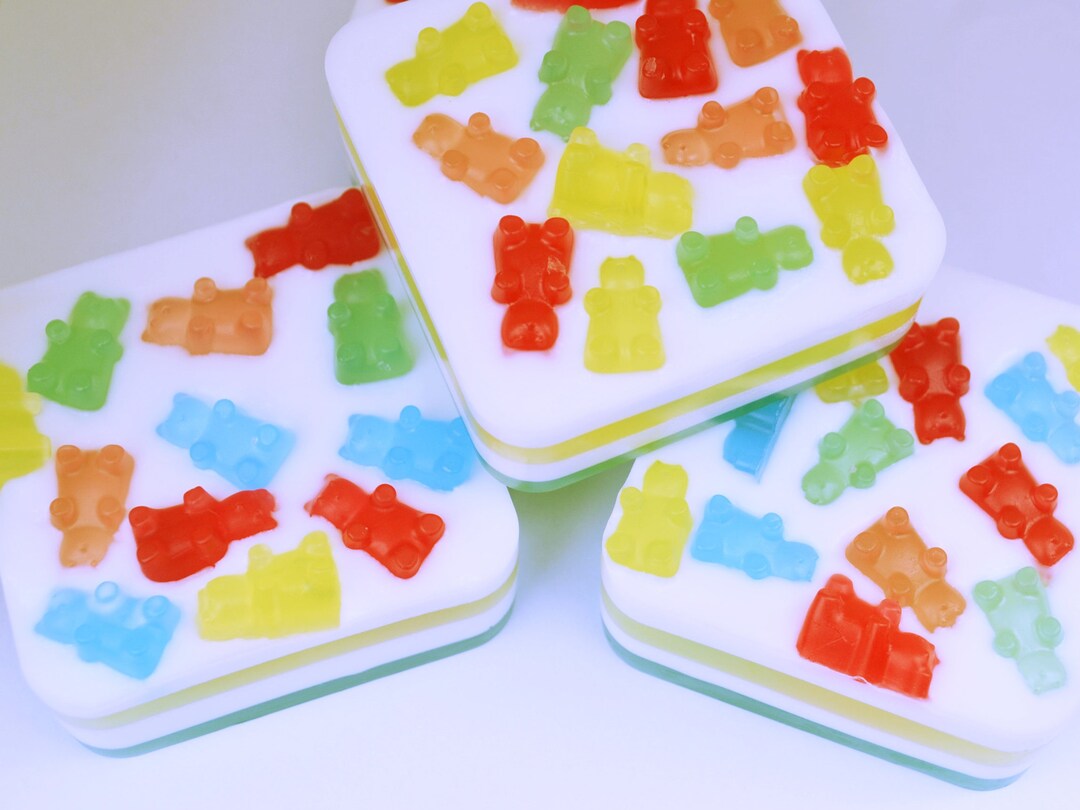 GUMMY BEAR SOAP, Realistic Food Soap, Candy Soap Bar, Cake Soap, Fun ...