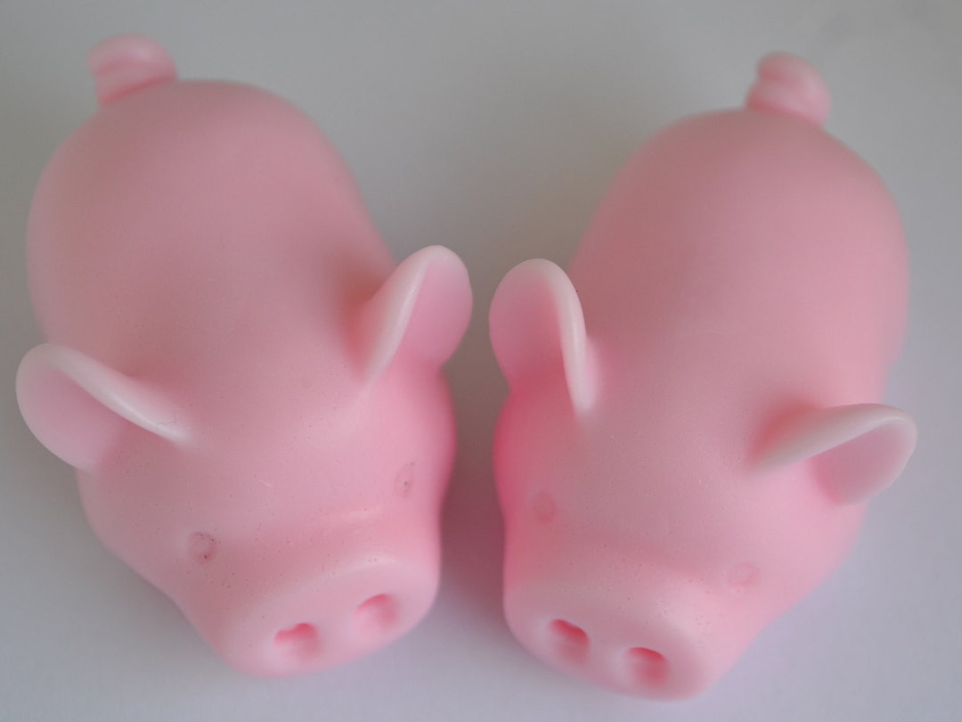 PIG SOAP SET (2) Piggy Shaped Glycerin Soap, Little Piglet Party Favors ...