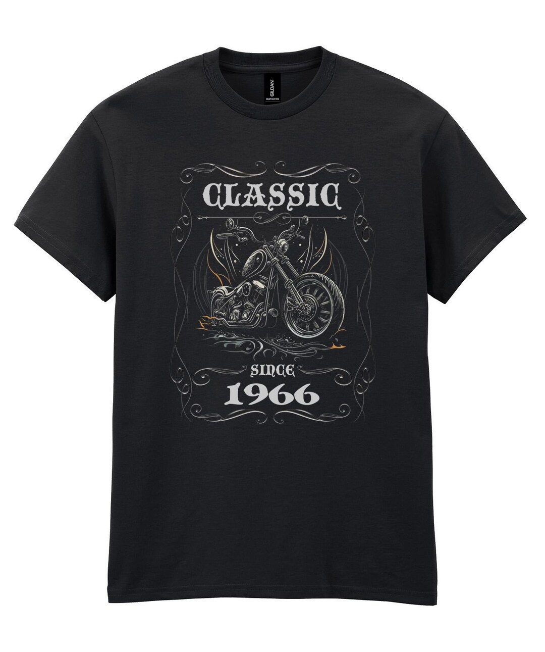Mens 60th Birthday Bikers T-shirt, Classic Since 1966, Chopper ...