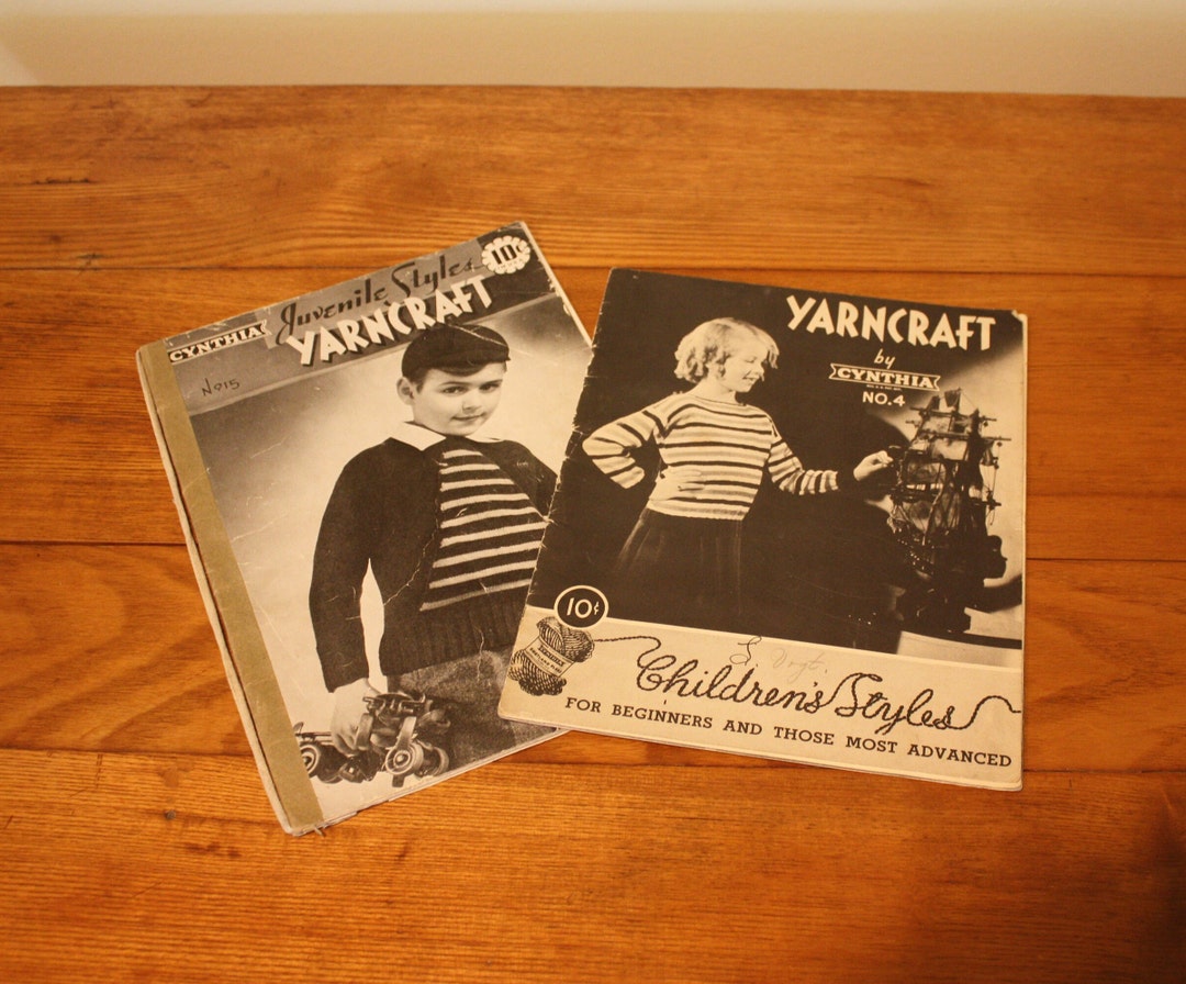 SALE! Two Yarncraft by Cynthia Pattern Books Children's Styles No 4 and ...